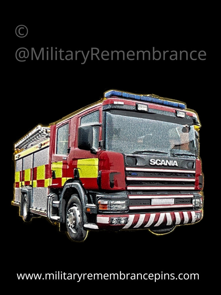 Emergency Fire Appliance Vehicle Lapel Pin – Military Remembrance Pins