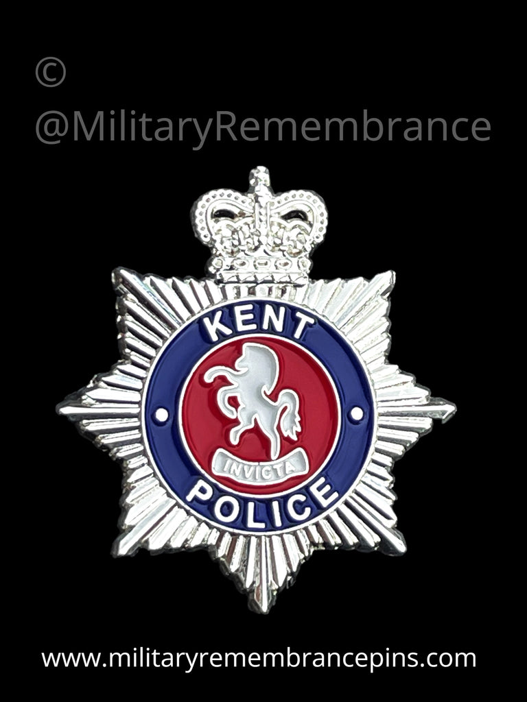 Kent Police Force Crest Lapel Pin – Military Remembrance Pins