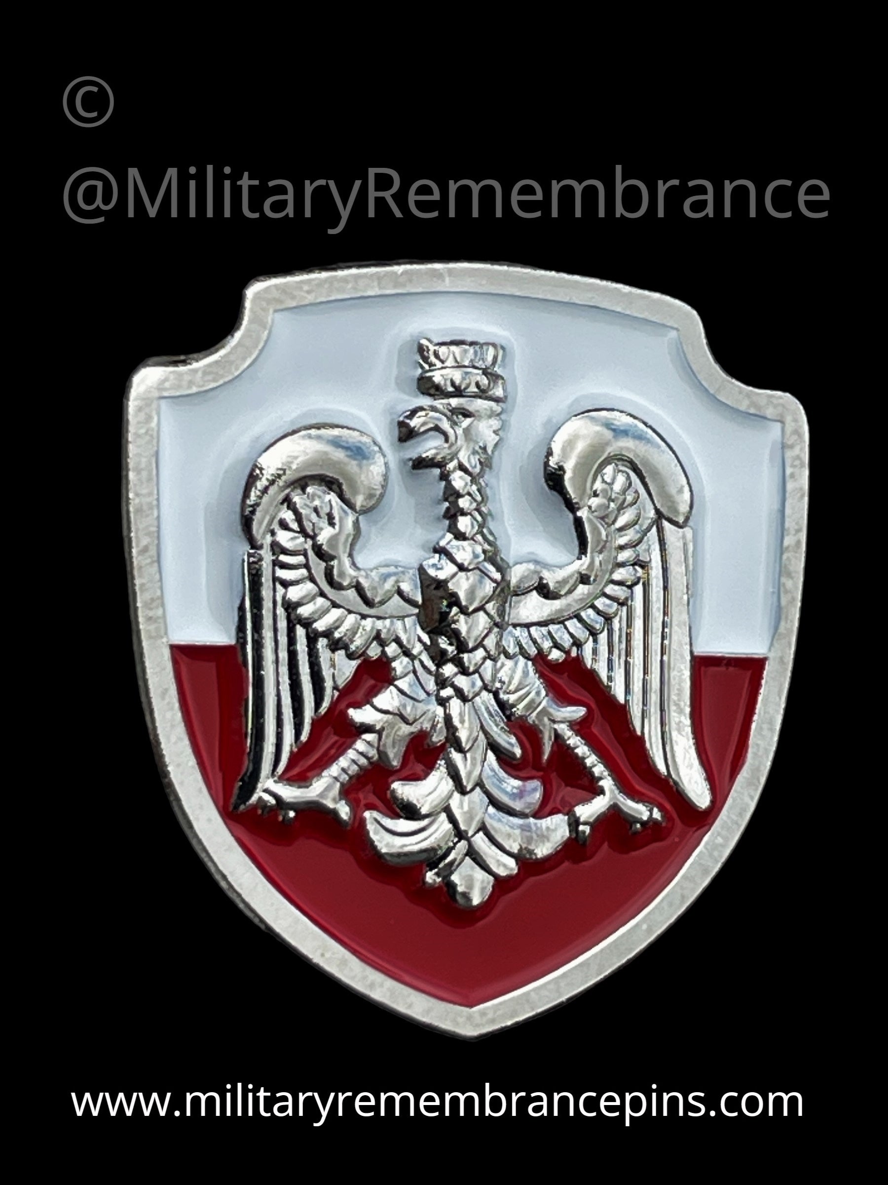 Red Shield Patch Poland Eagle Red Shield Embroidered Iron On Patch - 2 ...