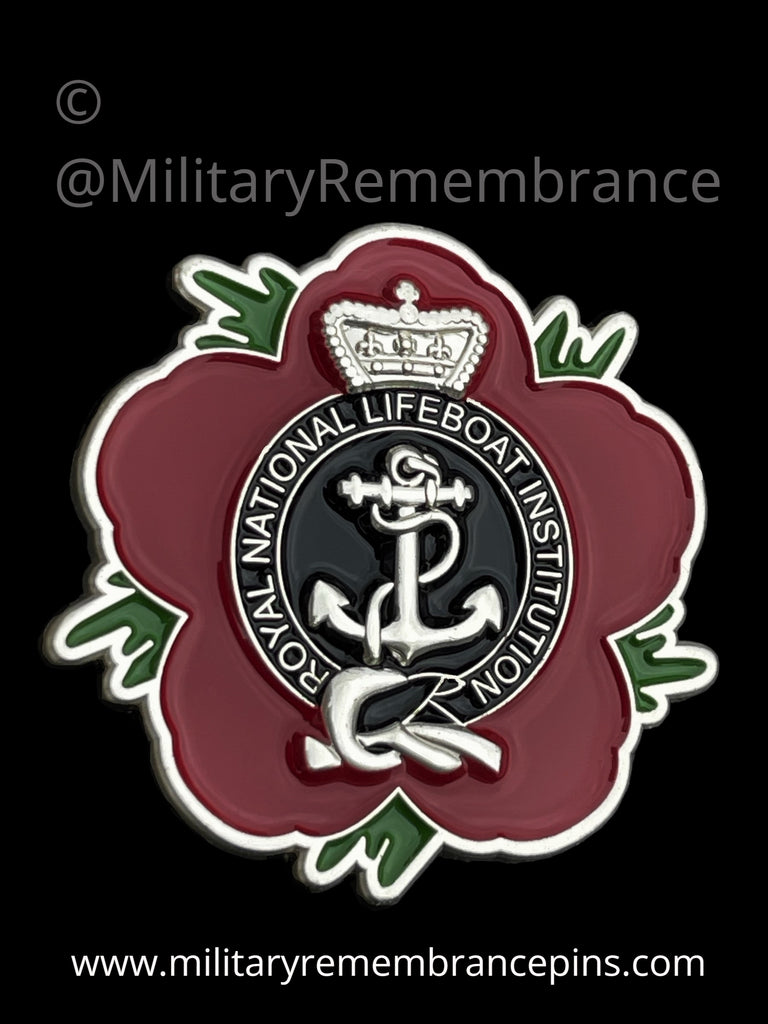 Royal National Lifeboat Institution RNLI Remembrance Flower Lapel Pin ...