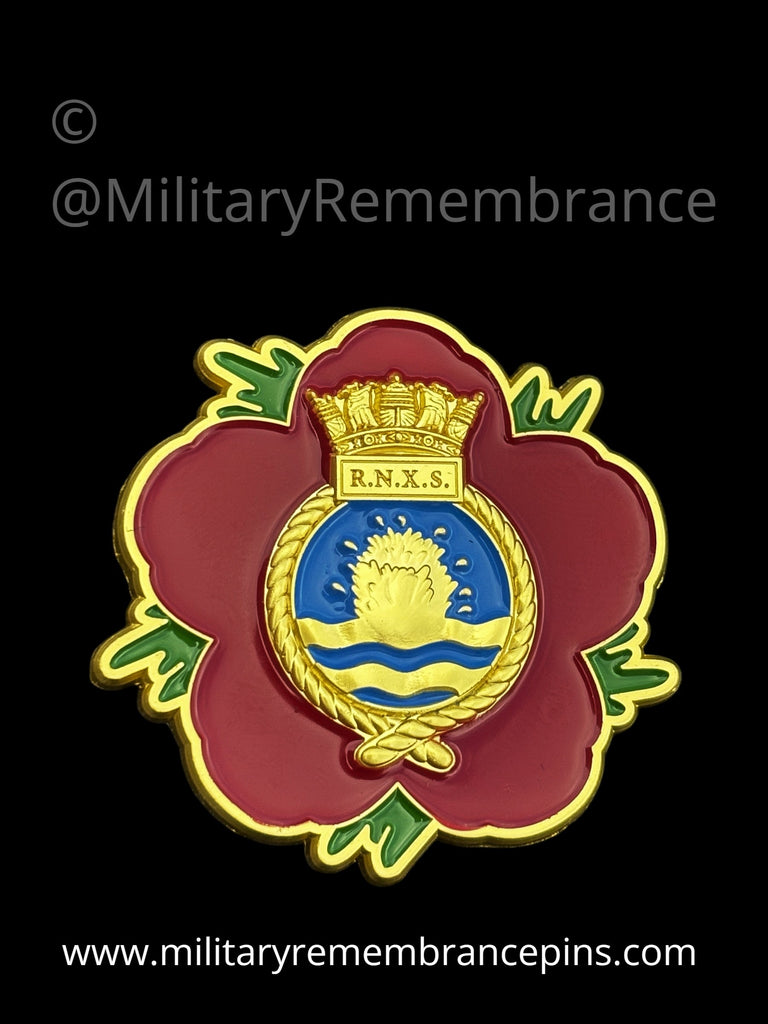 Royal Naval Auxiliary Service RNXS Crest Remembrance Flower Lapel Pin ...