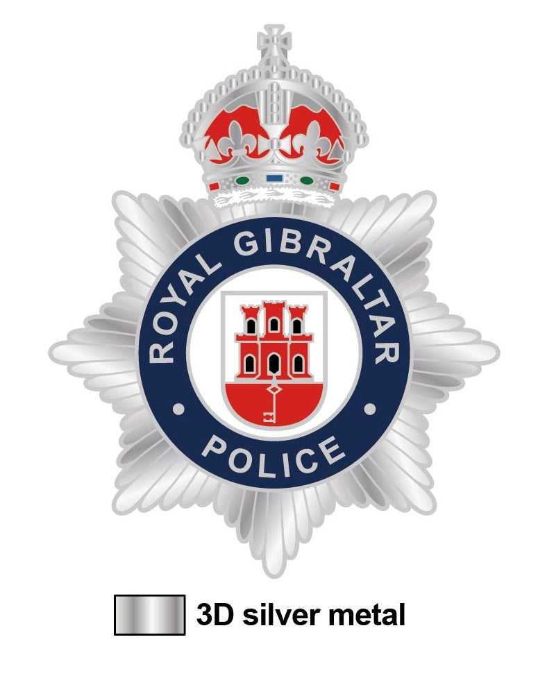 Royal Gibraltar Police Service KC Force Crest Lapel Pin – Military ...
