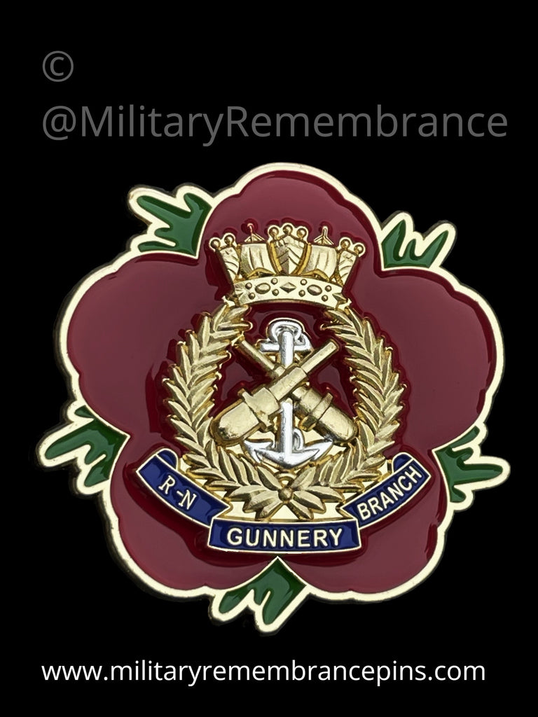 Royal Navy Gunnery Branch Remembrance Lapel Pin – Military Remembrance Pins