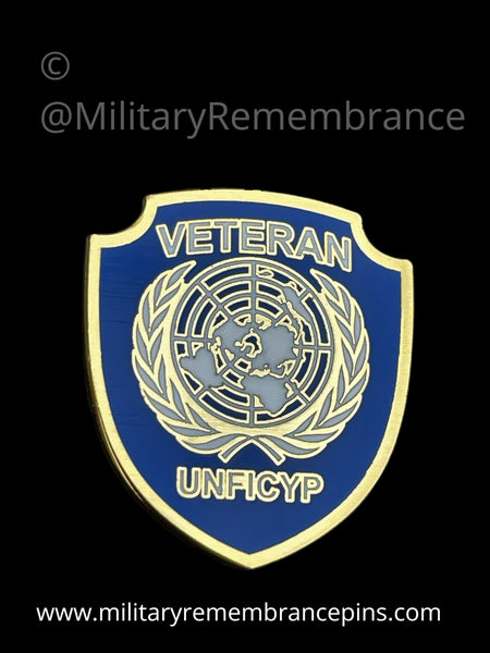 United Nations UN UNFICYP Colours Lapel Pin – Military Remembrance Pins
