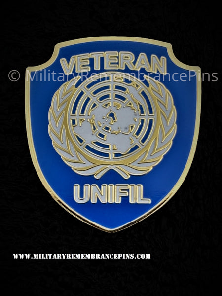 United Nations UN UNIFIL Lebanon Colours Shield Lapel Pin – Military ...