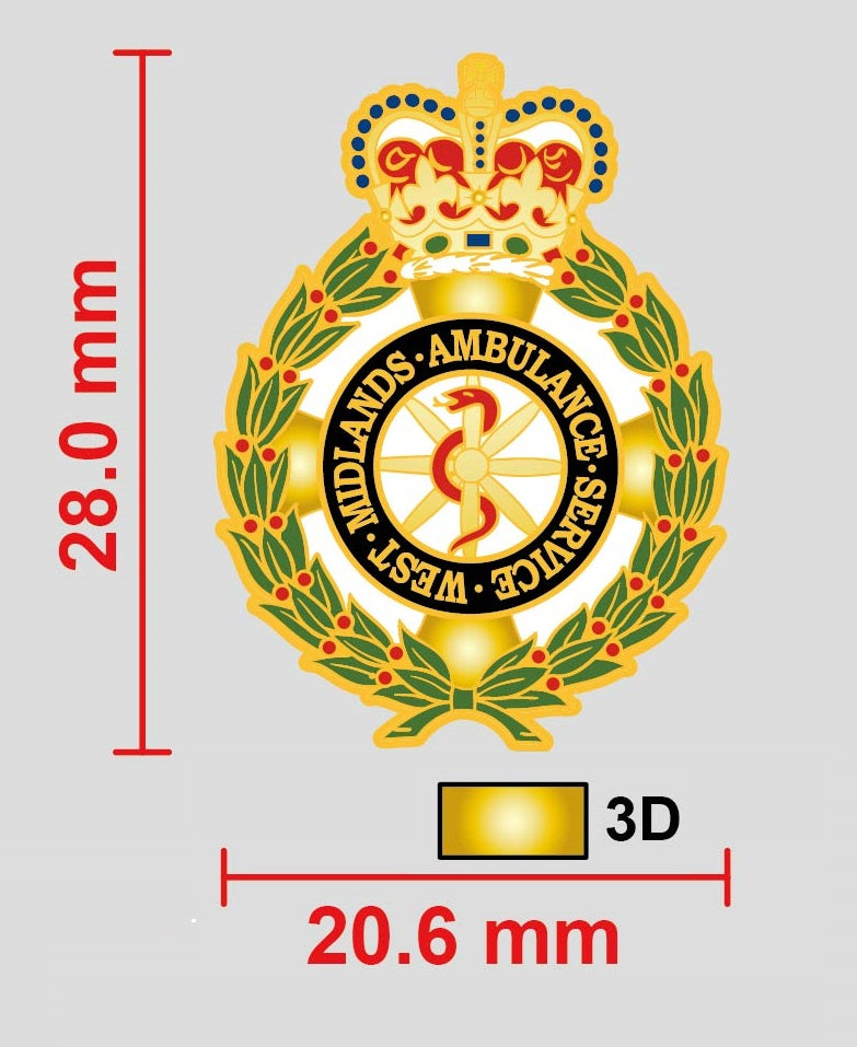 West Midlands Ambulance Service WMAS Crest Lapel Pin – Military ...