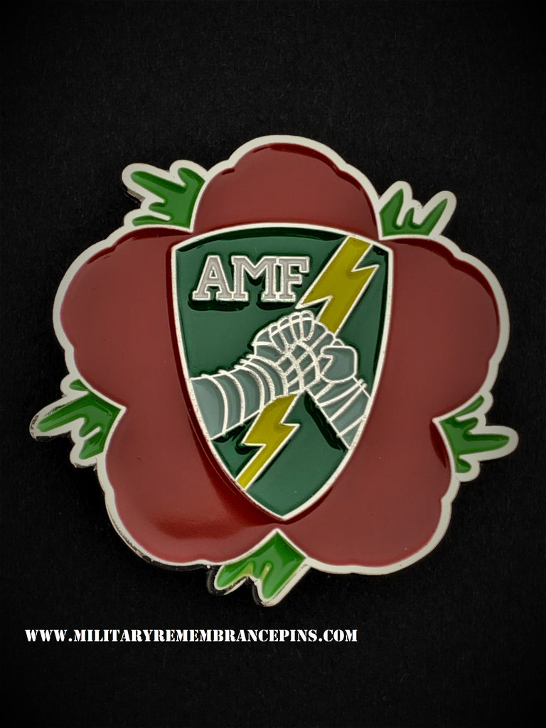 Allied Mobile Force AMF Remembrance Flower Lapel Pin – Military ...