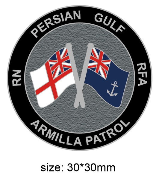 Armilla Patrol Royal Navy Royal Fleet Auxiliary Colours Lapel Pin ...