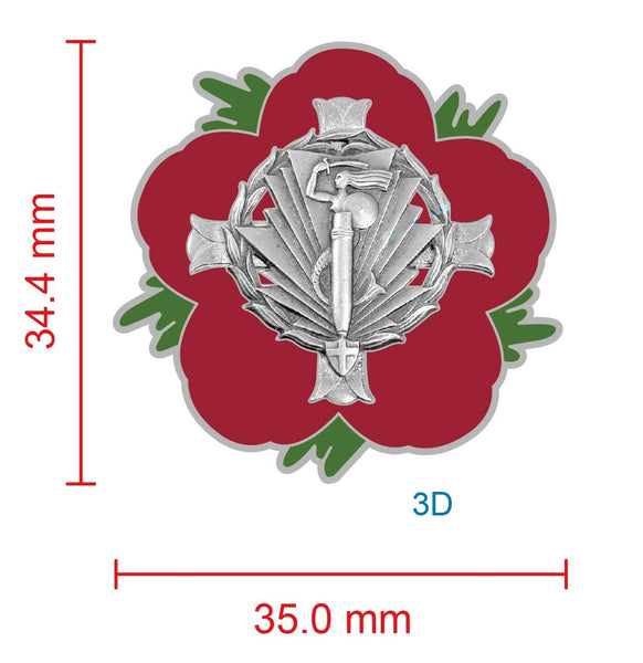 Artillery 2nd Corps (Poland) Remembrance Flower Lapel Pin – Military ...