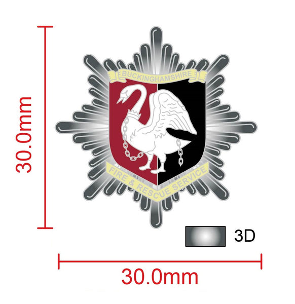 Buckinghamshire Fire and Rescue Service Crest Lapel Pin – Military ...