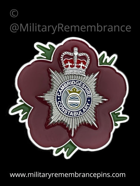 Cambridgeshire Constabulary Remembrance Flower Lapel Pin – Military ...