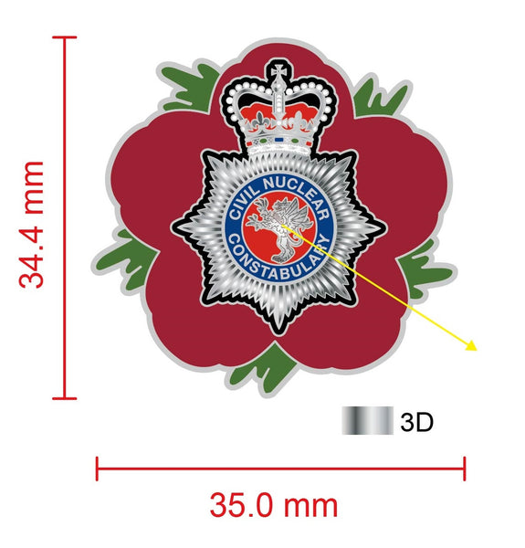 Civil Nuclear Constabulary Remembrance Flower Lapel Pin – Military ...