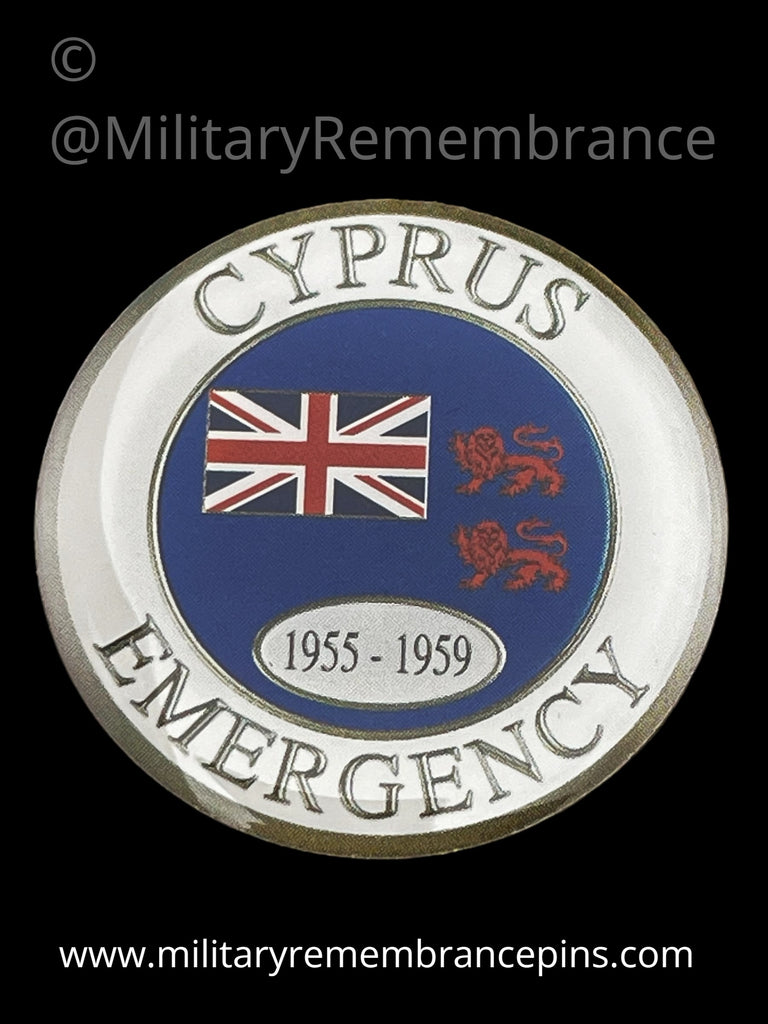 Cyprus Emergency Veteran Colours Lapel Pin – Military Remembrance Pins