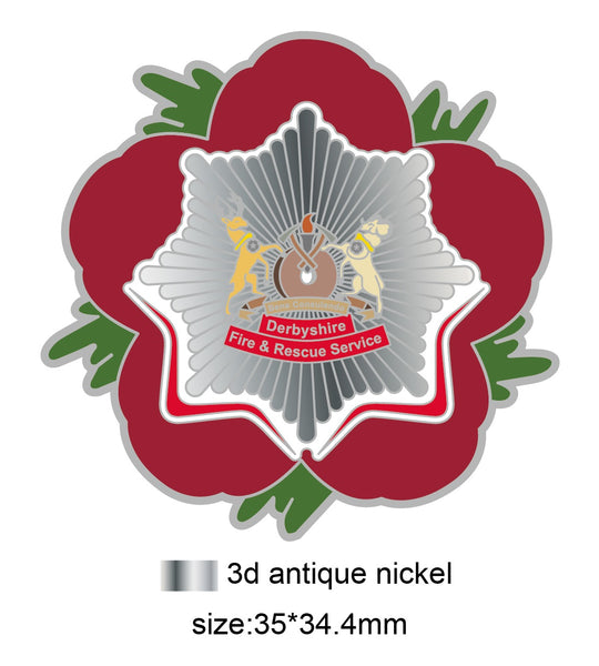 Derbyshire Fire & Rescue Service Remembrance Flower Lapel Pin ...