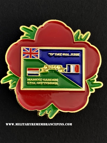 1944 Alliance Remembrance Flower Lapel PIn – Military Remembrance Pins