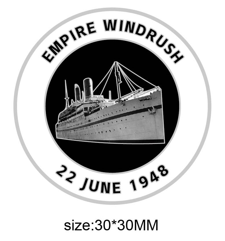 HMT Empire Windrush Round Lapel Pin – Military Remembrance Pins