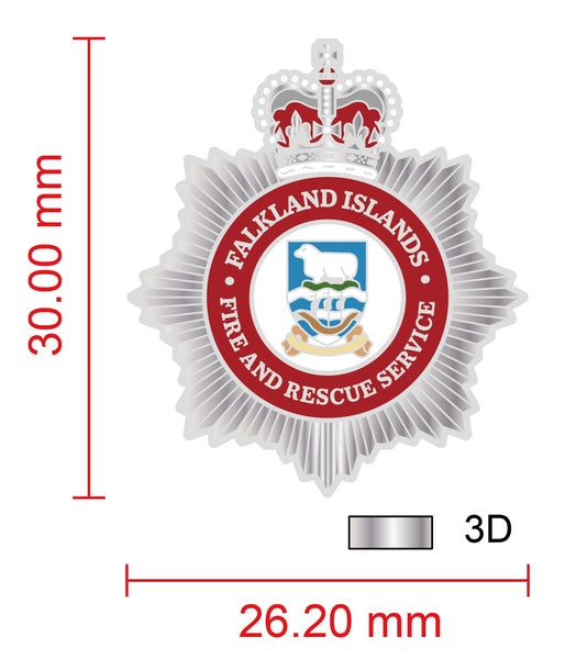 Falkland Islands Fire & Rescue Service Crest Lapel Pin – Military ...