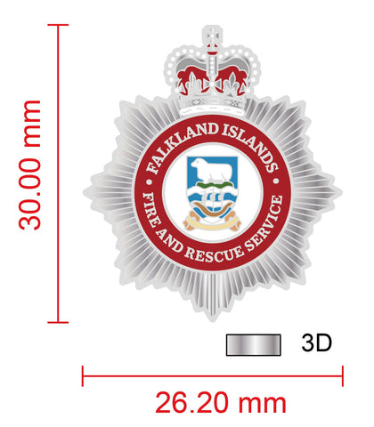 Falkland Islands Fire & Rescue Service Crest Lapel Pin – Military ...