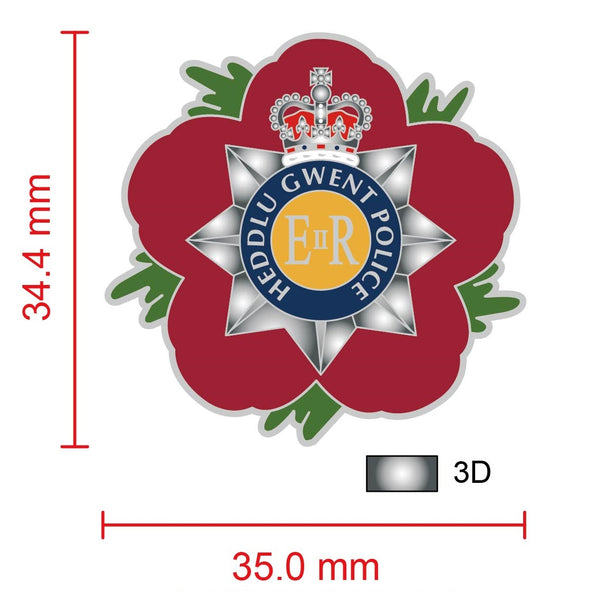 Gwent Police Remembrance Flower Lapel Pin – Military Remembrance Pins