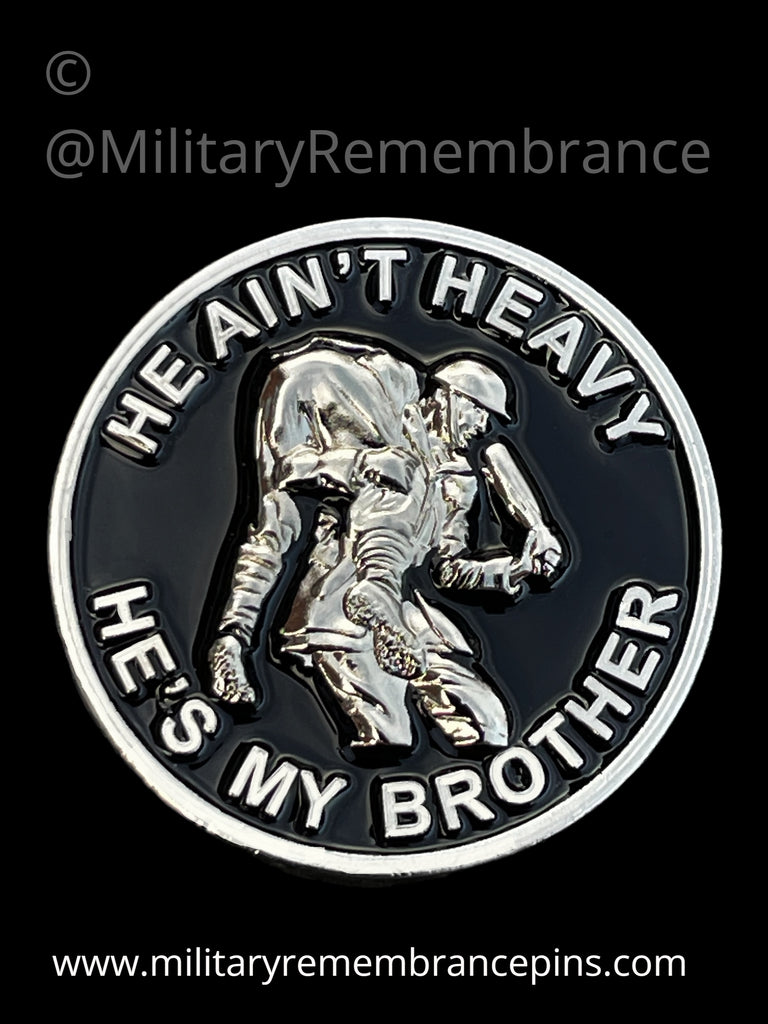 He Ain't Heavy He's My Brother Colours Lapel Pin – Military Remembrance ...
