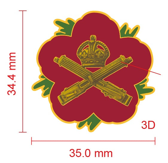 Machine Gun Corps MGC Remembrance Flower Lapel Pin – Military ...