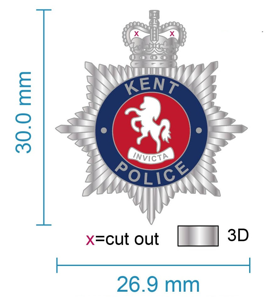 Kent Police Force Crest Lapel Pin – Military Remembrance Pins