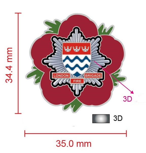 London Fire Brigade Remembrance Flower Lapel Pin – Military Remembrance ...