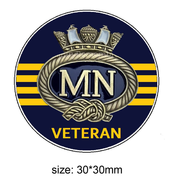 Merchant Navy MN Captain Veteran Lapel Pin – Military Remembrance Pins