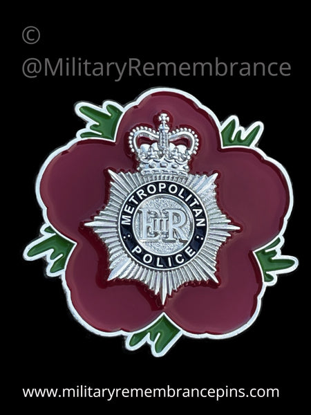 Metropolitan Police Remembrance Flower Lapel Pin – Military Remembrance ...