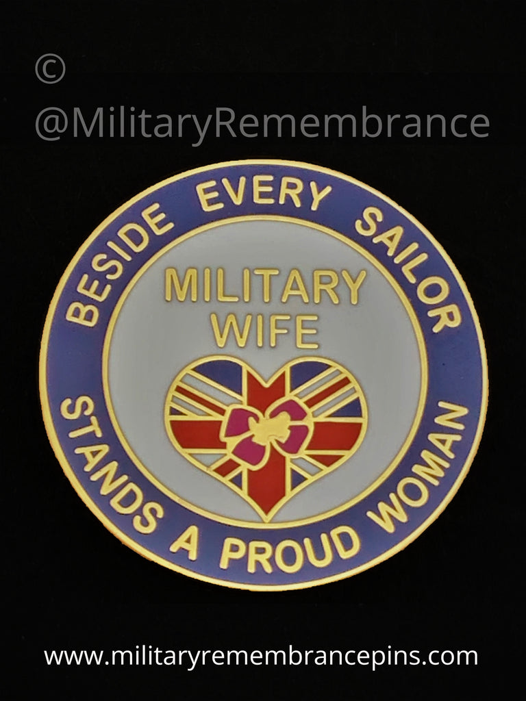 Military Wife's Royal Navy Support Lapel Pin – Military Remembrance Pins