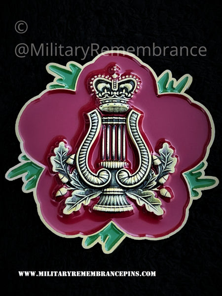 Musicians Lyre Remembrance Flower Lapel Pin – Military Remembrance Pins