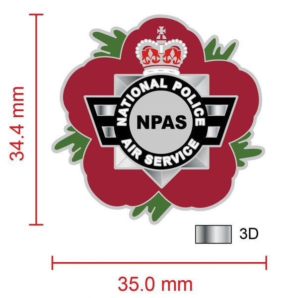 National Police Air Service NPAS Remembrance Flower Lapel Pin ...