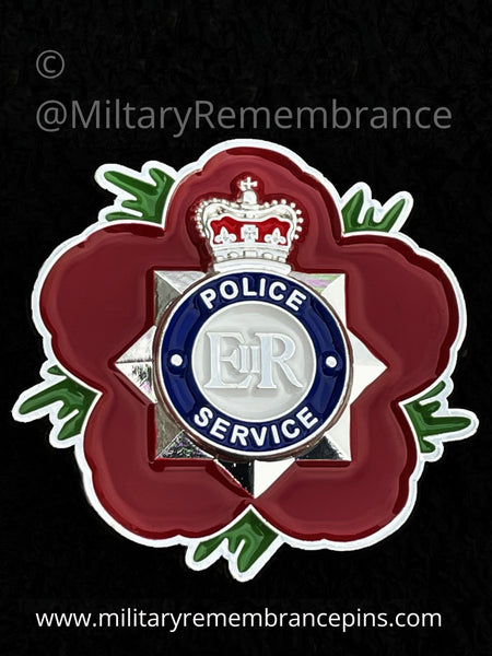 Police Service Generic Remembrance Flower Lapel Pin – Military ...