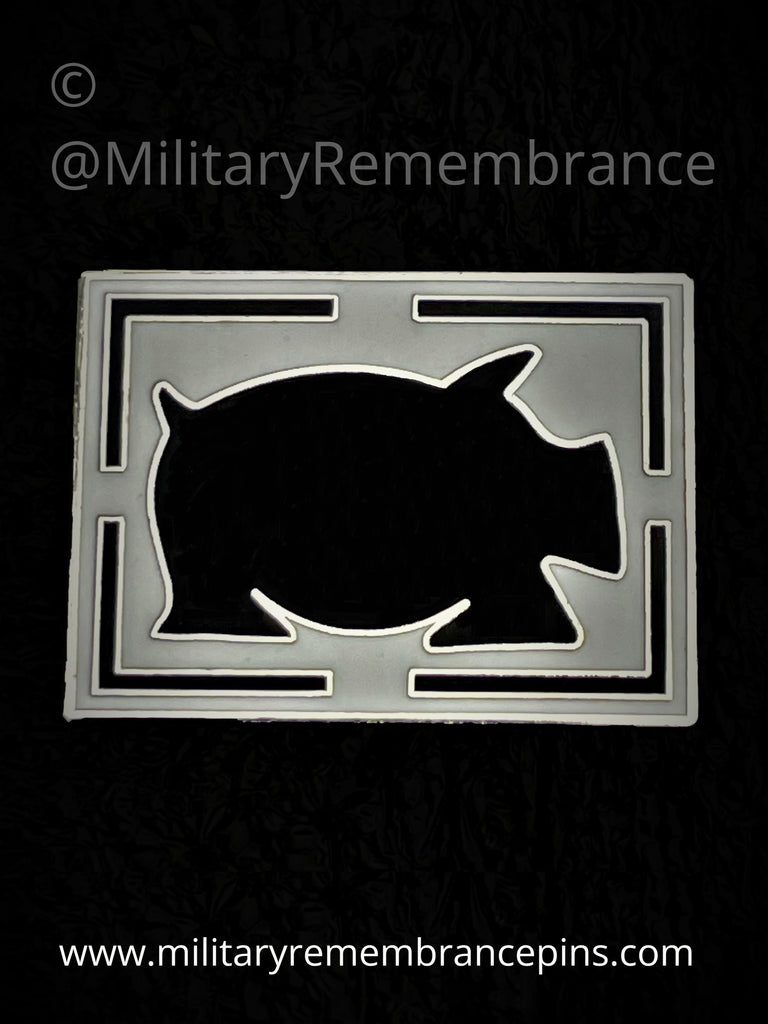 Queen's Royal Hussars QRH D Sqn Black Pig Lapel Pin – Military ...