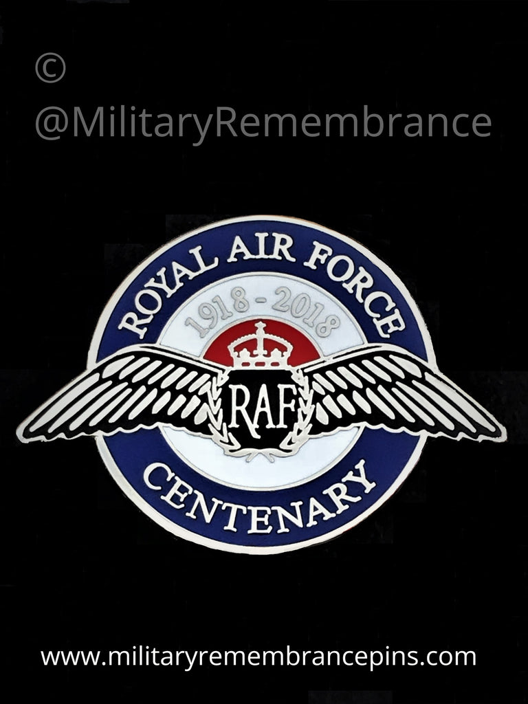 Royal Air Force Centenary 100 Years Round Colours Lapel Pin – Military ...