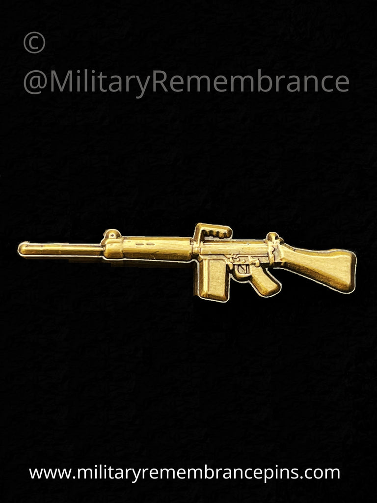 SLR Self Loading Rifle 7.62mm Rifle Lapel Pin – Military Remembrance Pins