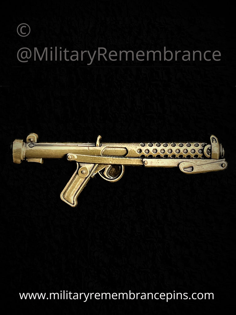 Sterling Submachine Gun L2A3 Weapon Lapel Pin – Military Remembrance Pins