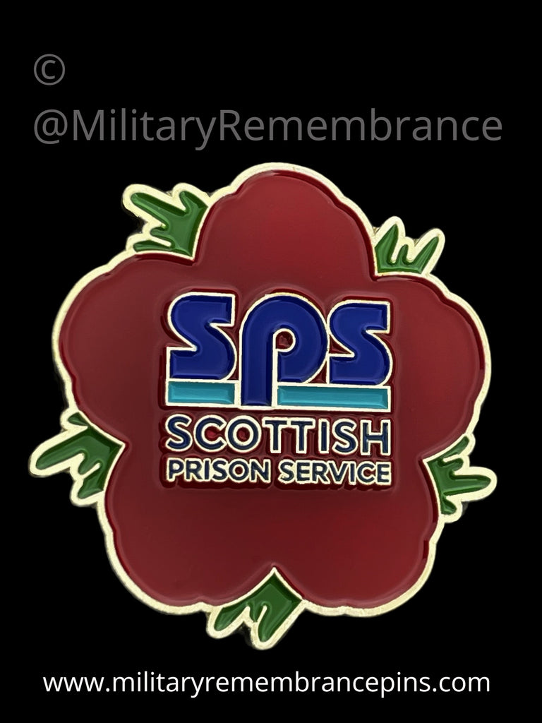 Scottish Prison Service SPS Remembrance Flower Lapel Pin – Military ...