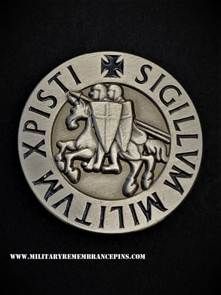 Knights Templar Seal Order Of Chivalry Insignia Coin Lapel Pin ...