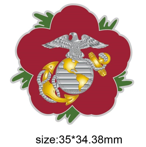 United States Marine Corps USMC Remembrance Flower Lapel Pin – Military ...