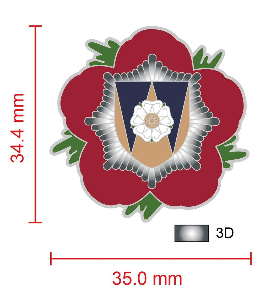 West Yorkshire Fire and Rescue Service Remembrance Flower Lapel Pin ...