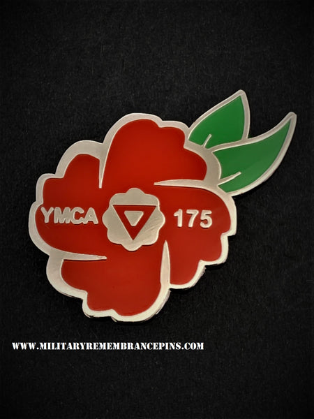 YMCA 175 Remembrance Flower Lapel Pin – Military Remembrance Pins